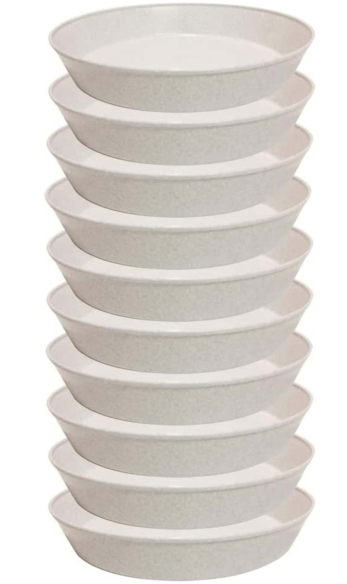 Granite-Colored 3-inch Plastic Plant Saucers for Garden Use, Small ...