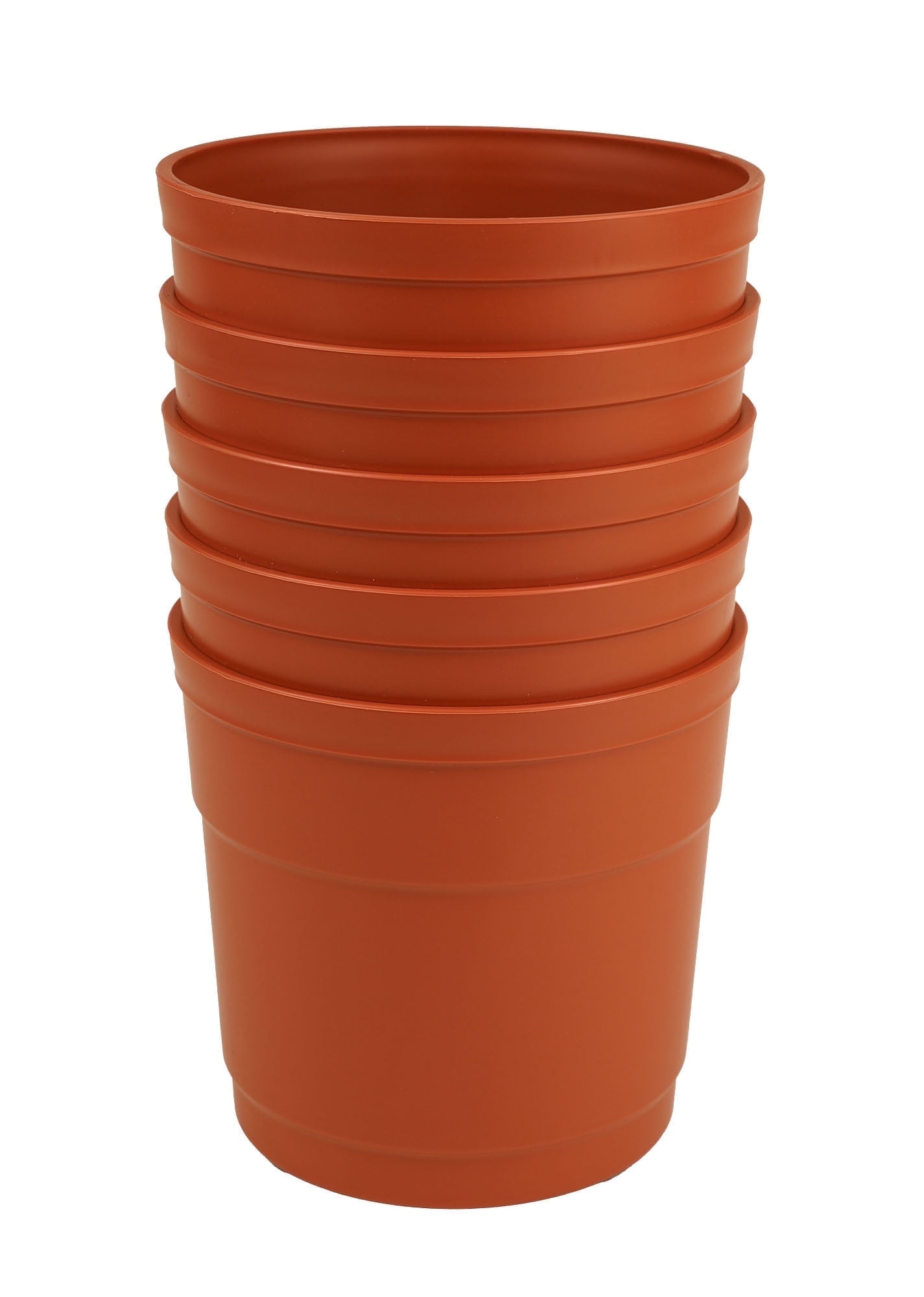 Austin Planter 4 inch Flower Pots with Saucers -Terra Cotta colored ( 5 ...