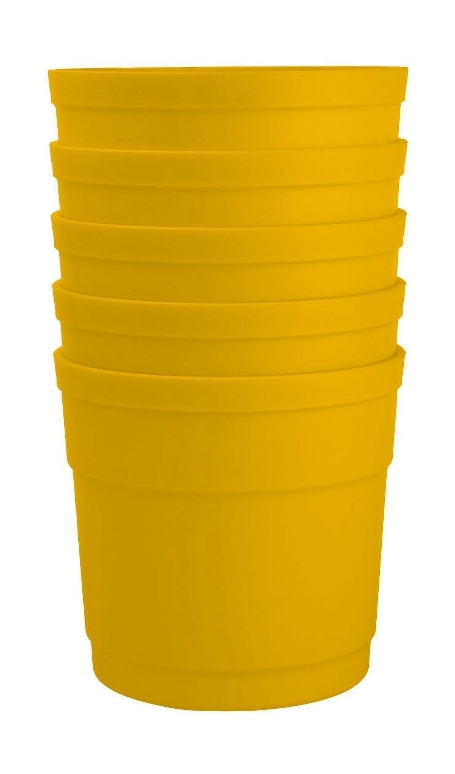 Austin Planter 4 inch Flower Pots with Saucers -Yellow ( 5 Pack ...