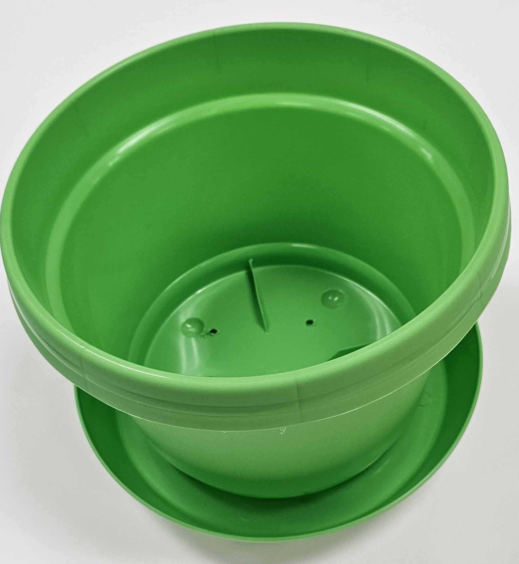 Austin Planter 7 Inch Flower Pot with Saucer Lime Green Colored ...