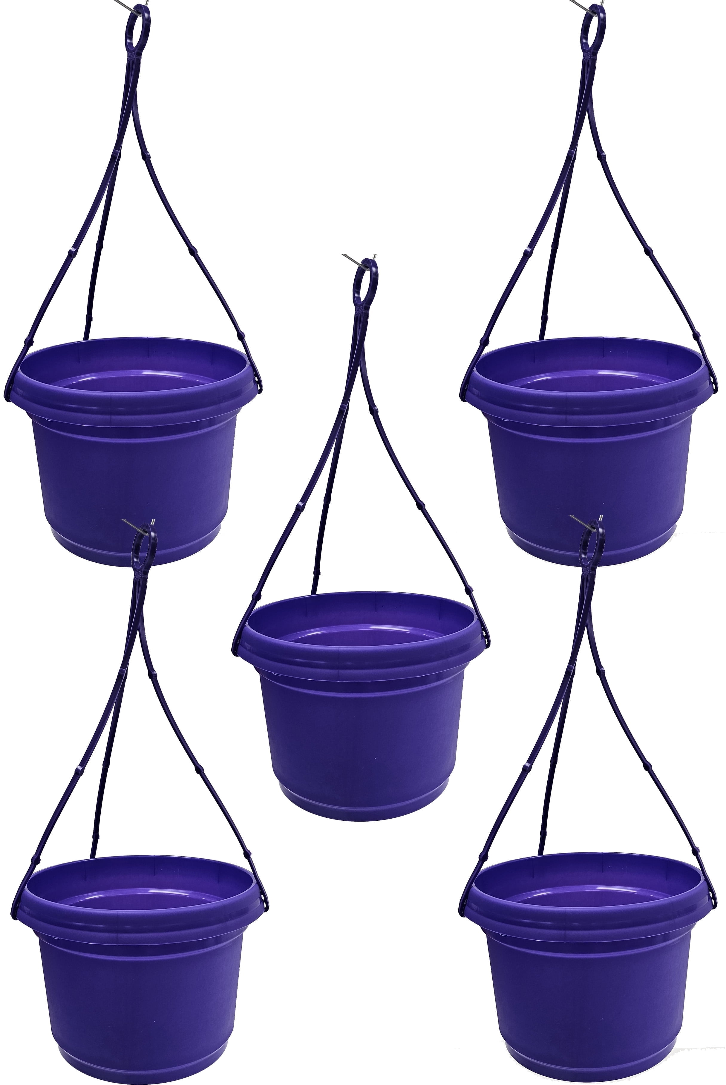 Austin Planter 7 inch Hanging Flower Pots Purple Colored Polypropylene ...
