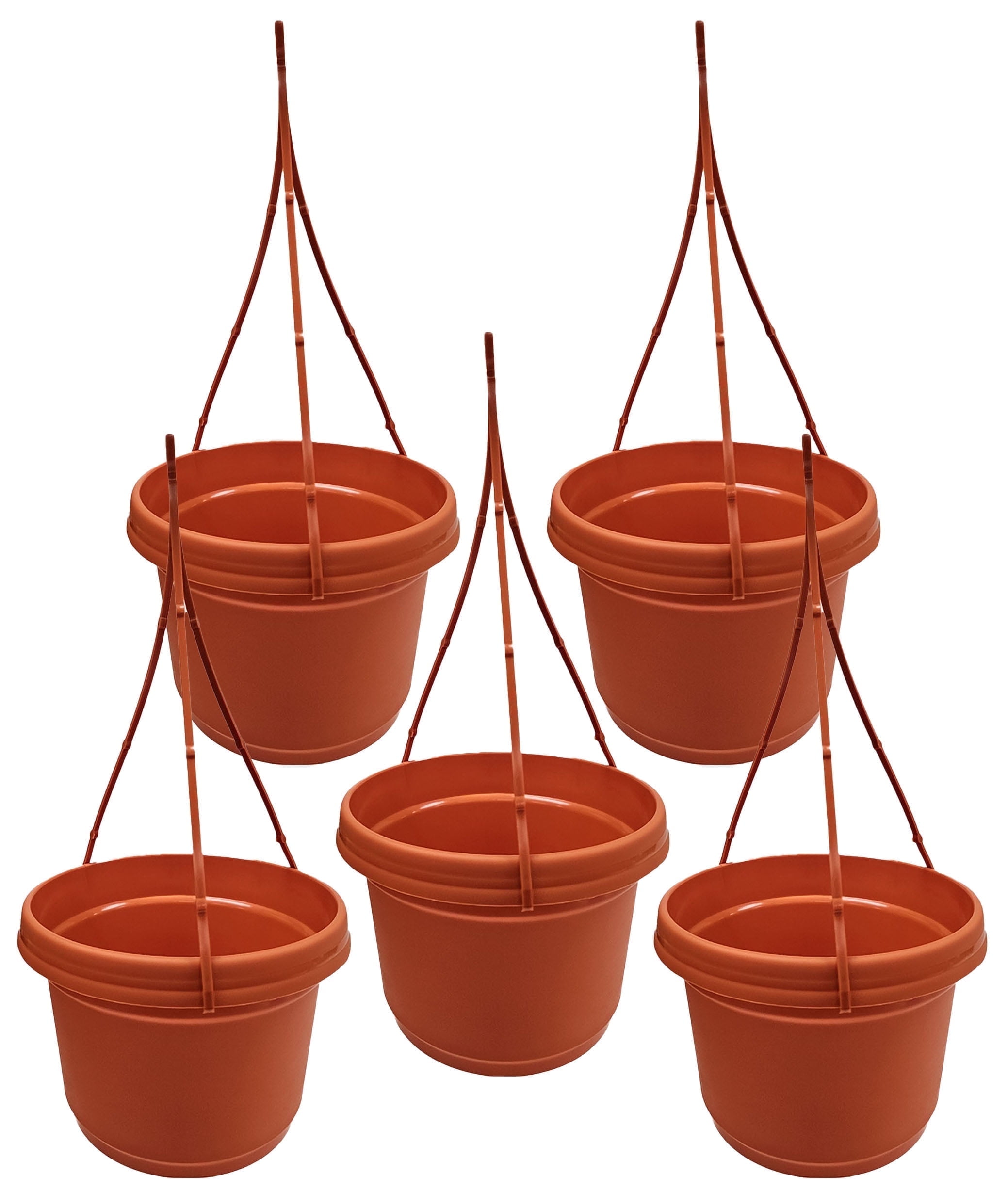 Austin Planter 7 Inch Hanging Flower Pots, Terra Cotta, Polypropylene ...