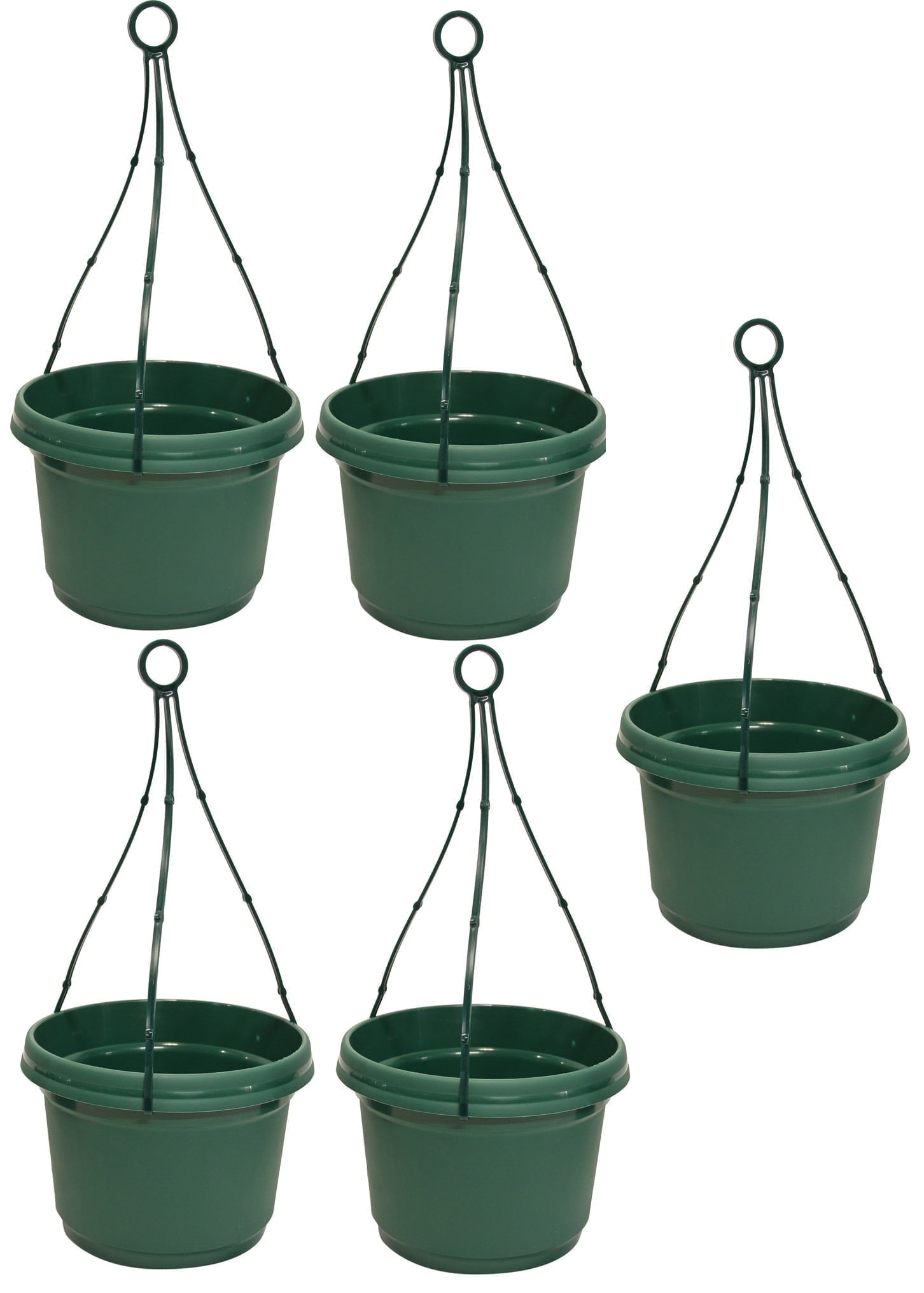 Austin Planter 9 inch Hanging Flower Pots Hunter Green Colored ...