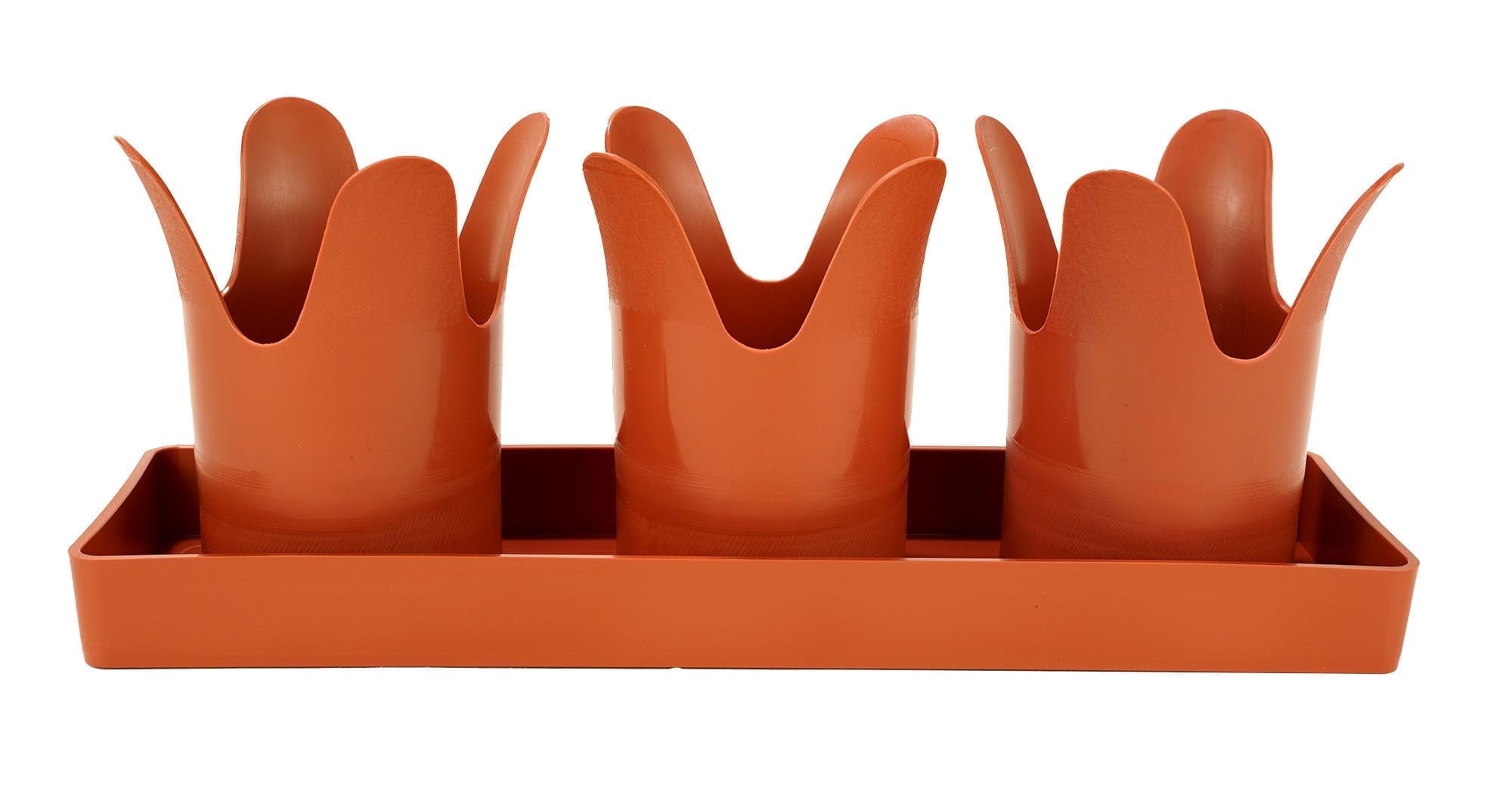 Austin Planter Tulip shaped flower Pots in Rectangular Saucer (3 pack ...