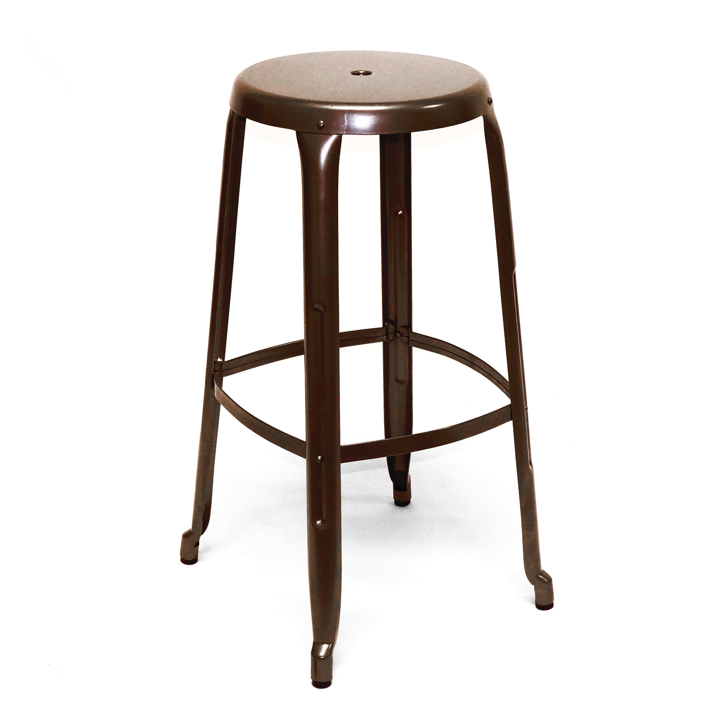 Austin Rustic Stackable Steel Barstool 30 Inch (Set of 4) - Walmart.com