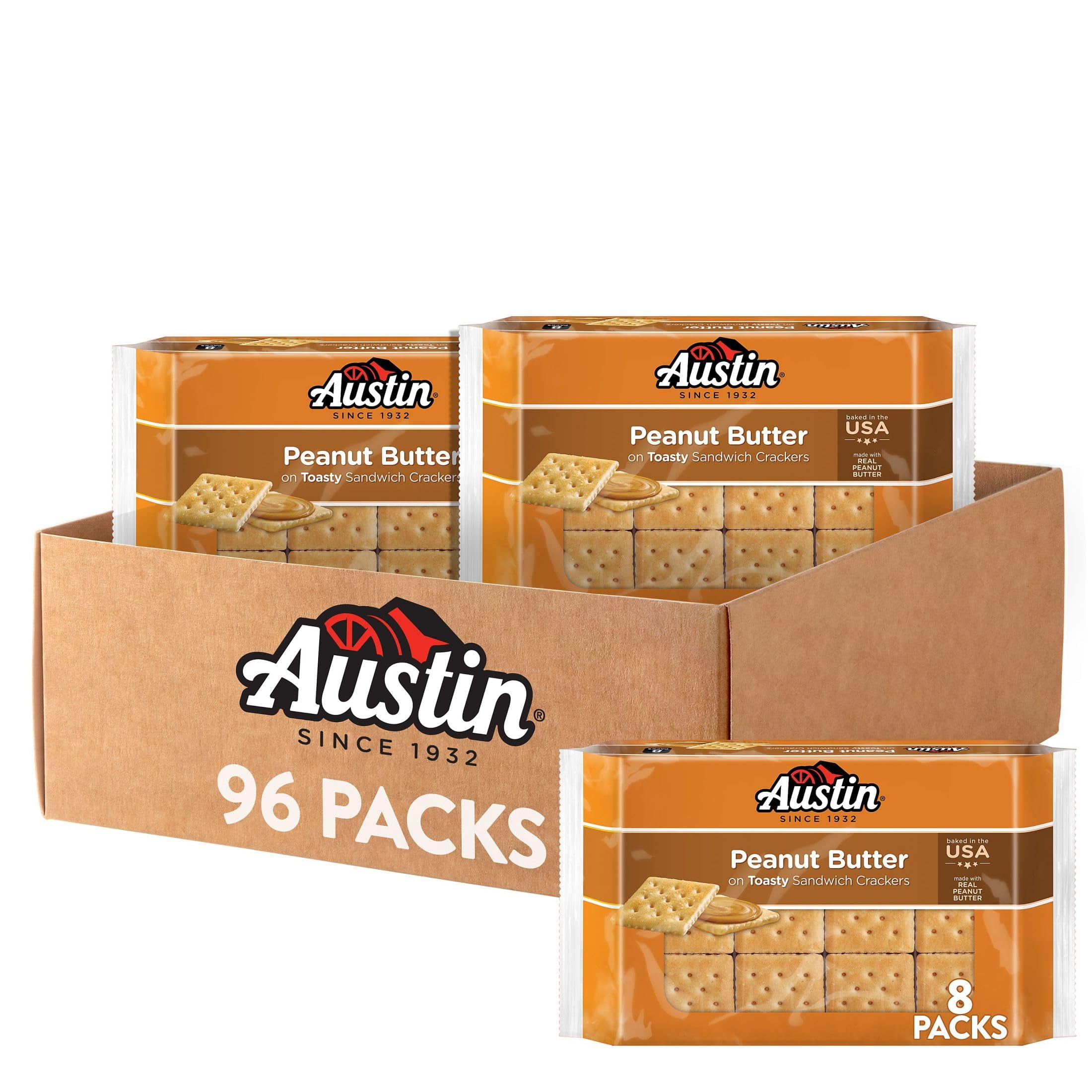 Austin Sandwich Crackers, Single BCF26 Serve Snack Crackers, Office and ...