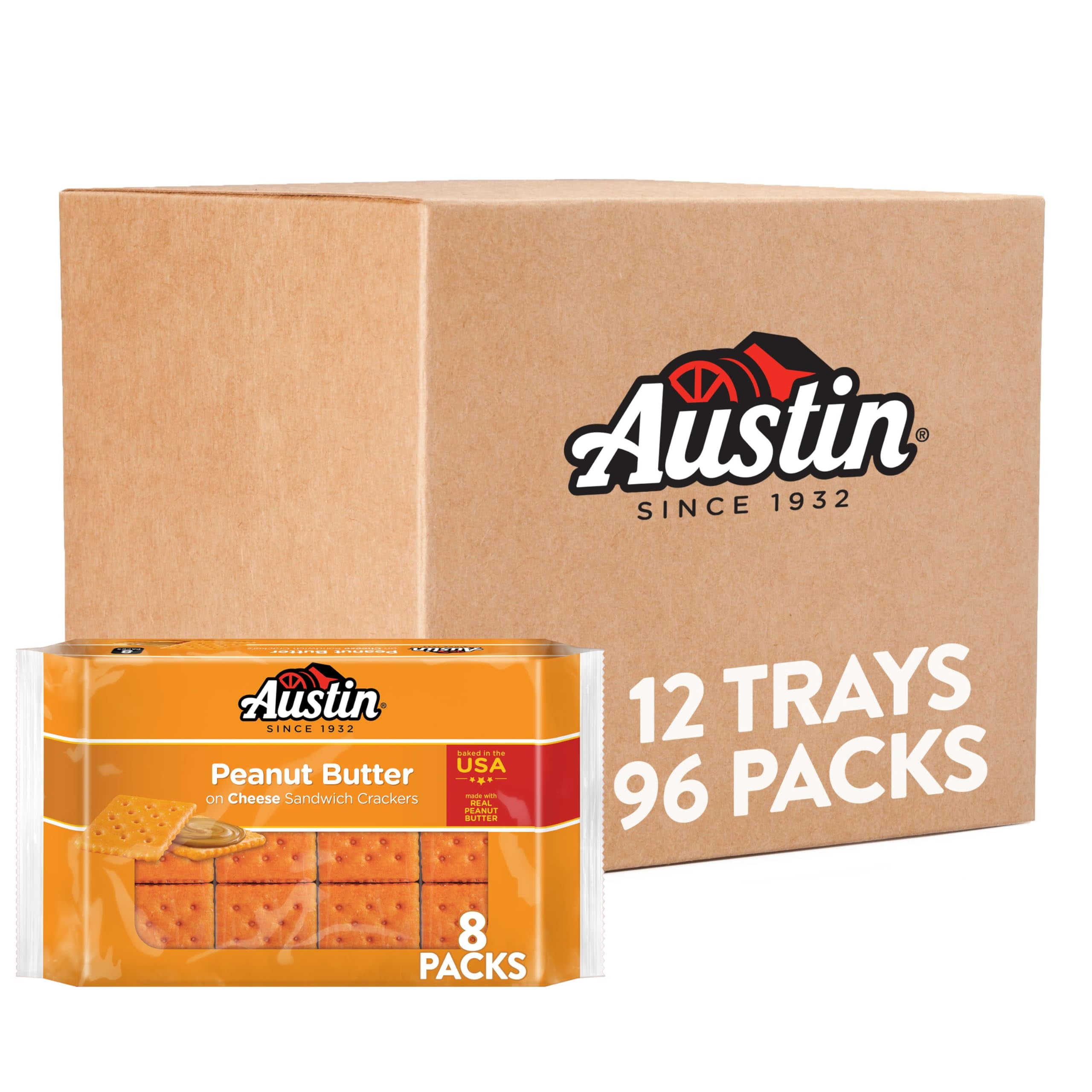 Austin Sandwich Crackers, Single IRF13 Serve Snack Crackers, Office and ...