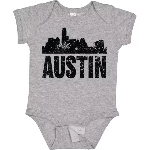 Austin Skyline Grunge Baby Bodysuit Skylines Texas Silhouette Born ...