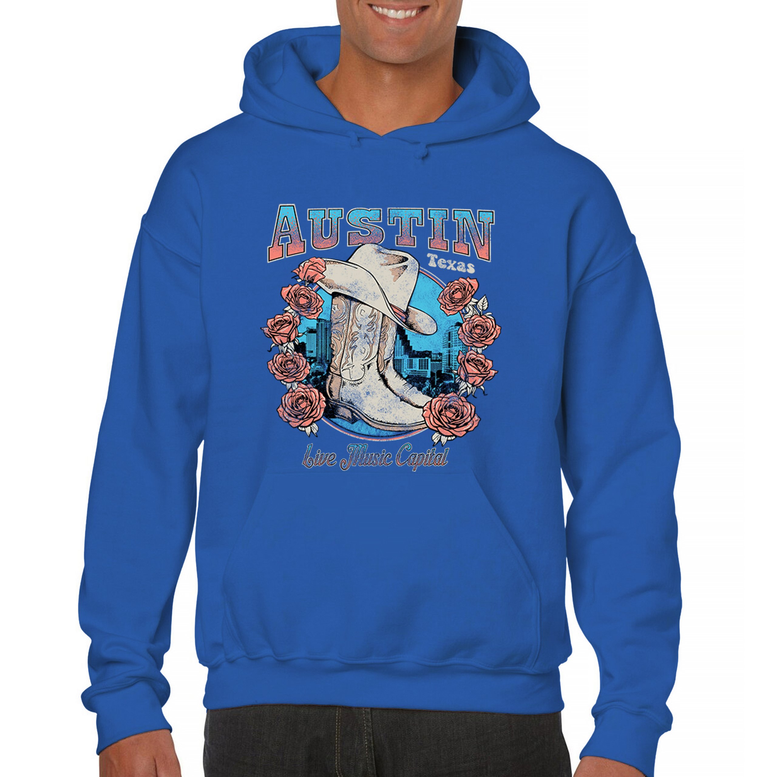 Austin TX Live Music Capital Unisex Hoodie Country Cowgirl Boots and ...