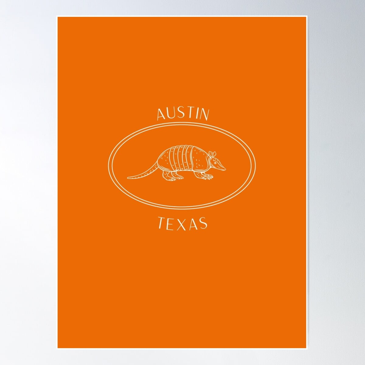 Austin Texas Armadillo Cowgirl Poster Wall Art, Modern Wall Decor For Living Room Bedroom, 24x36 ...