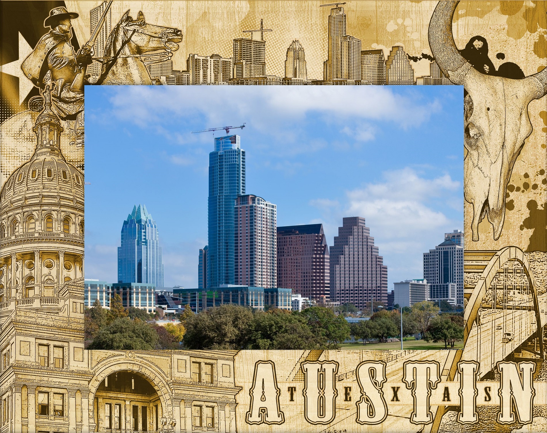 Austin Texas Picture Frames