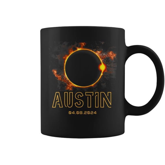 Austin Texas Total Solar Eclipse 2024 April 8Th Souvenir Coffee Mugs ...