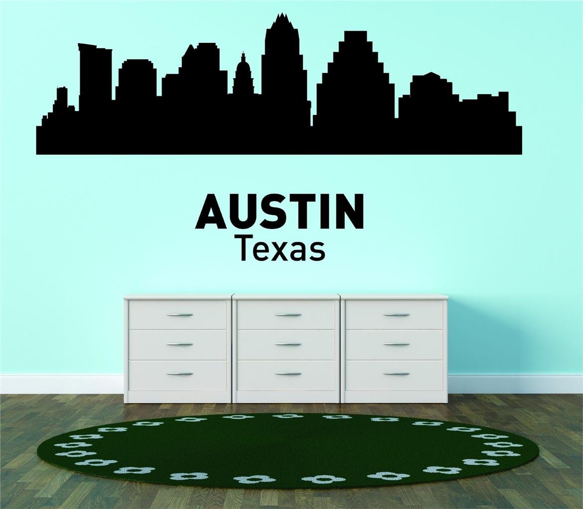 Austin Texas United States Major City Geographical Map Landmark - Vinyl ...