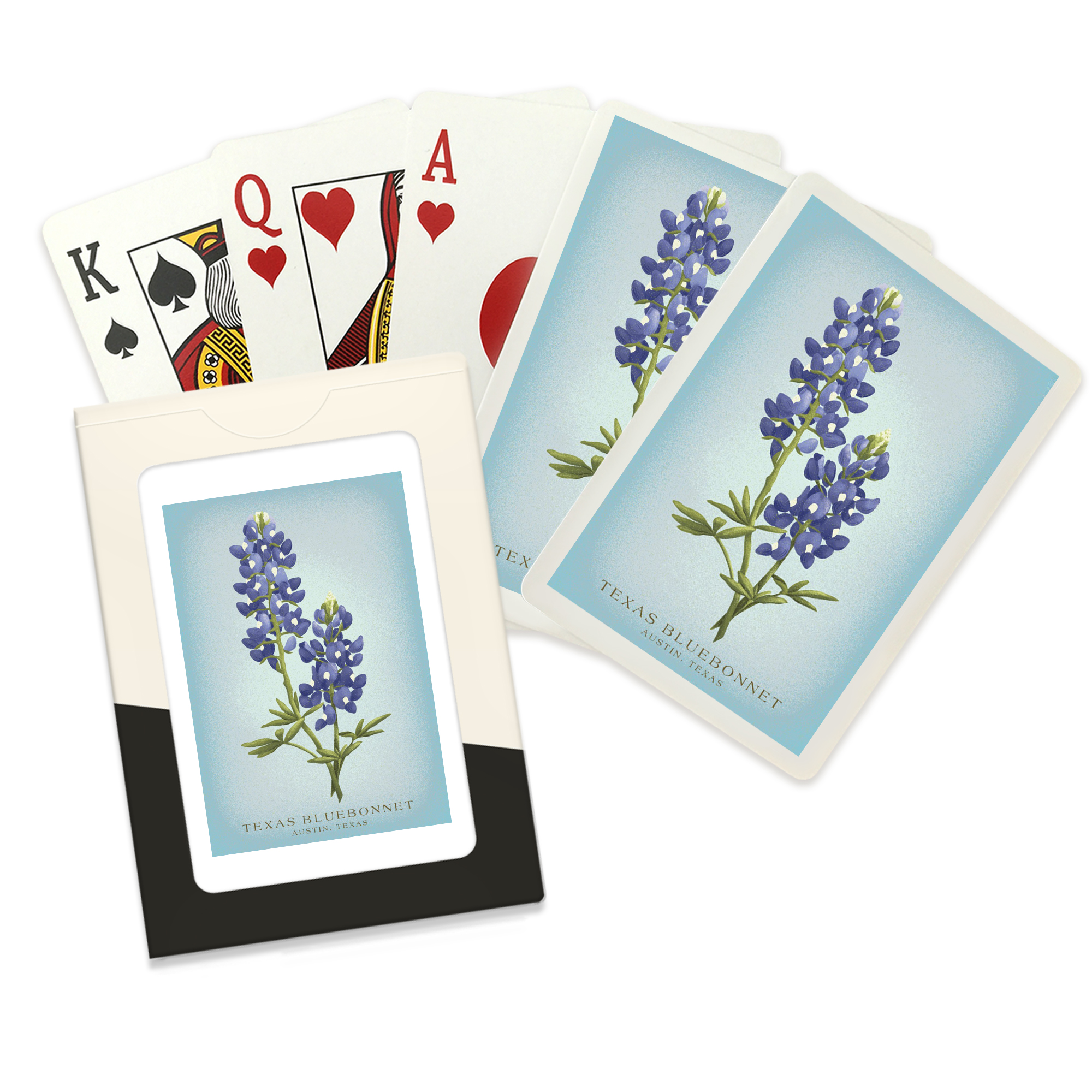 Austin, Texas, Vintage Flora, State Series, Bluebonnet, Lantern Press ...