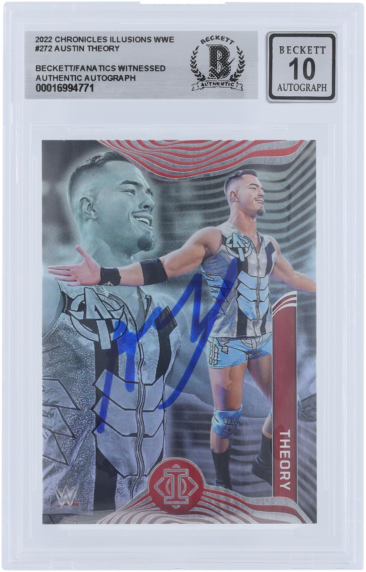 Austin Theory WWE Autographed 2022 Panini Chronicles Illusions #272 ...