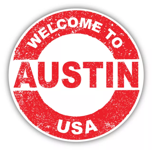Austin Usa Grunge Sticker Phone Decal Water Bottle Stickers Car Decals ...