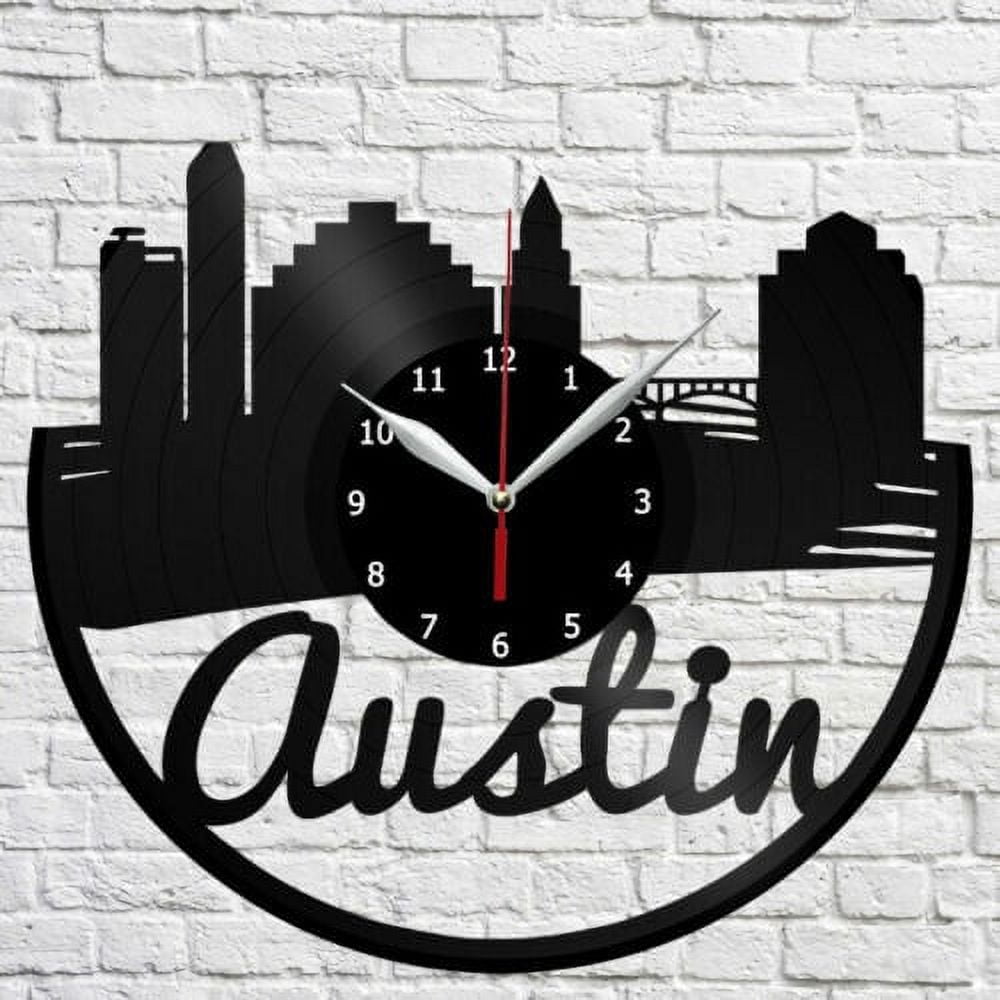 Austin Vinyl Record Wall Clock Home Fan Art Decor Vintage Wall Art ...