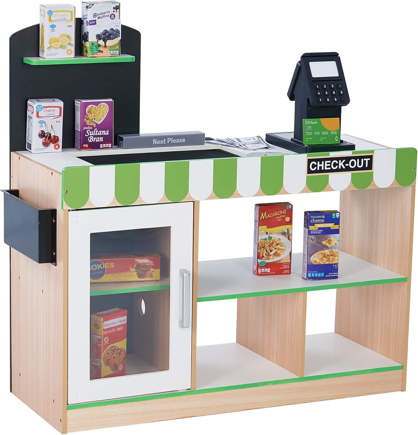 Austin Wooden Play Market Stand – Interactive Cashier with Lights ...
