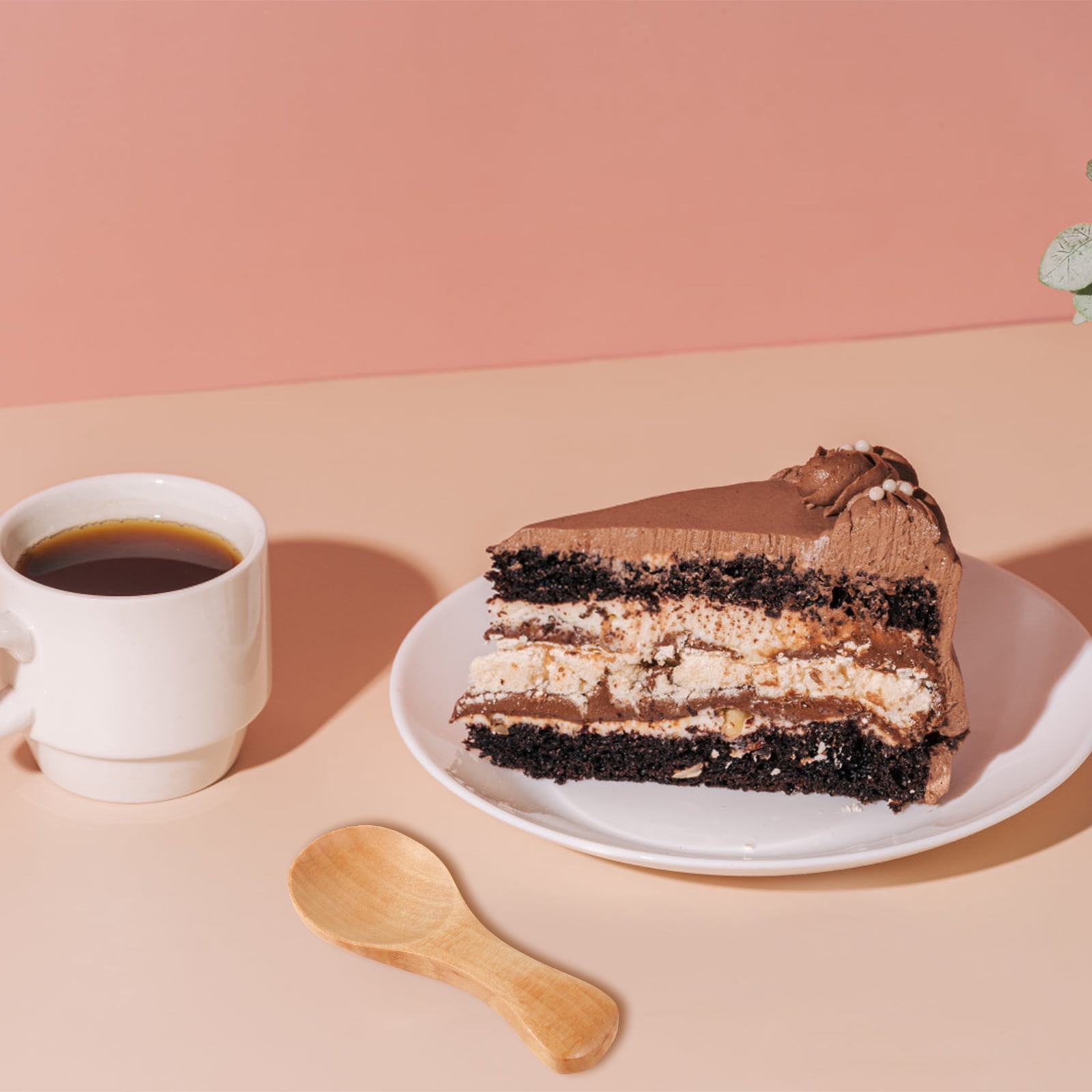 Austok 12Pcs Small Wooden Spoons 3.15inch Mini Condiments Salt Spoons ...