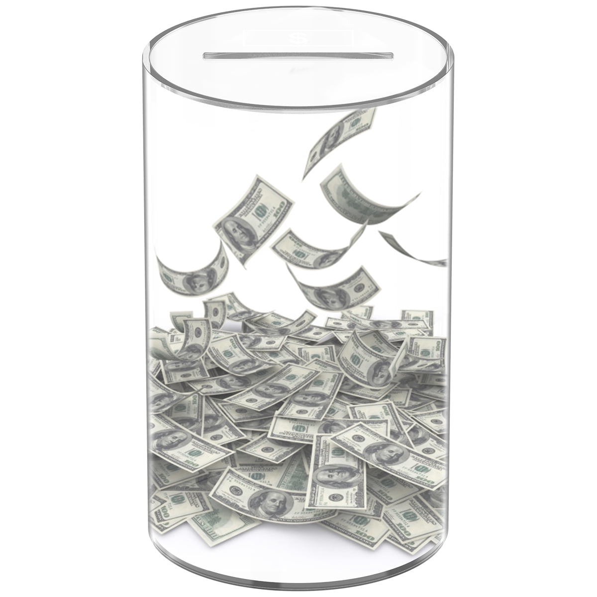 Austok 1Pc Piggy Bank For Adults Clear Acrylic Bank Reusable Acrylic ...