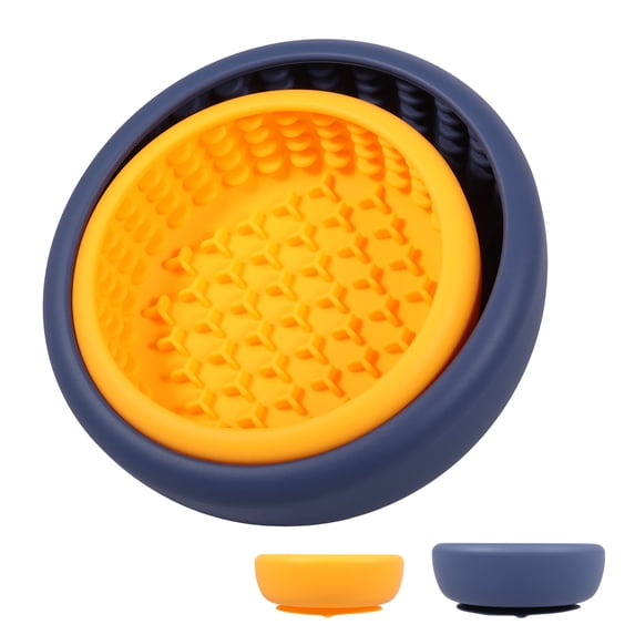Austok 2 Pcs Dog Lick Bowl Silicone Slow Feeder Lick Mat for Small and Medium Dog Non Slip and ...