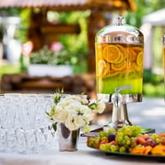 Kook Large 1 Gallon Beverage Dispenser, Juice Serving Glassware with ...