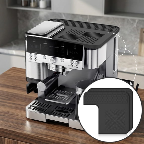 Austok 2Pcs Silicone Mat for ES601 Espresso Coffee Machine Waterproof ...