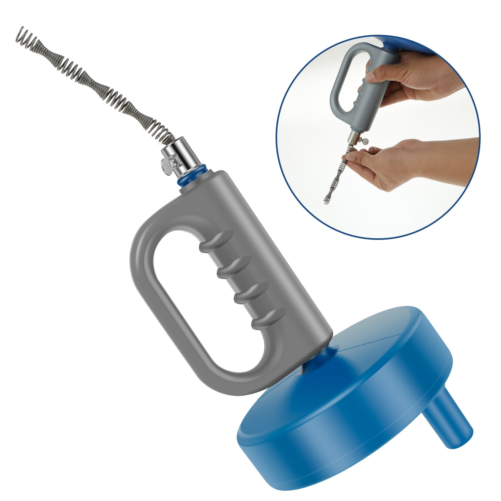 Austok 32.8 Feet Drain Auger Professional Snake Drain Hair Clog Removal Tool Flexible Plumbing ...