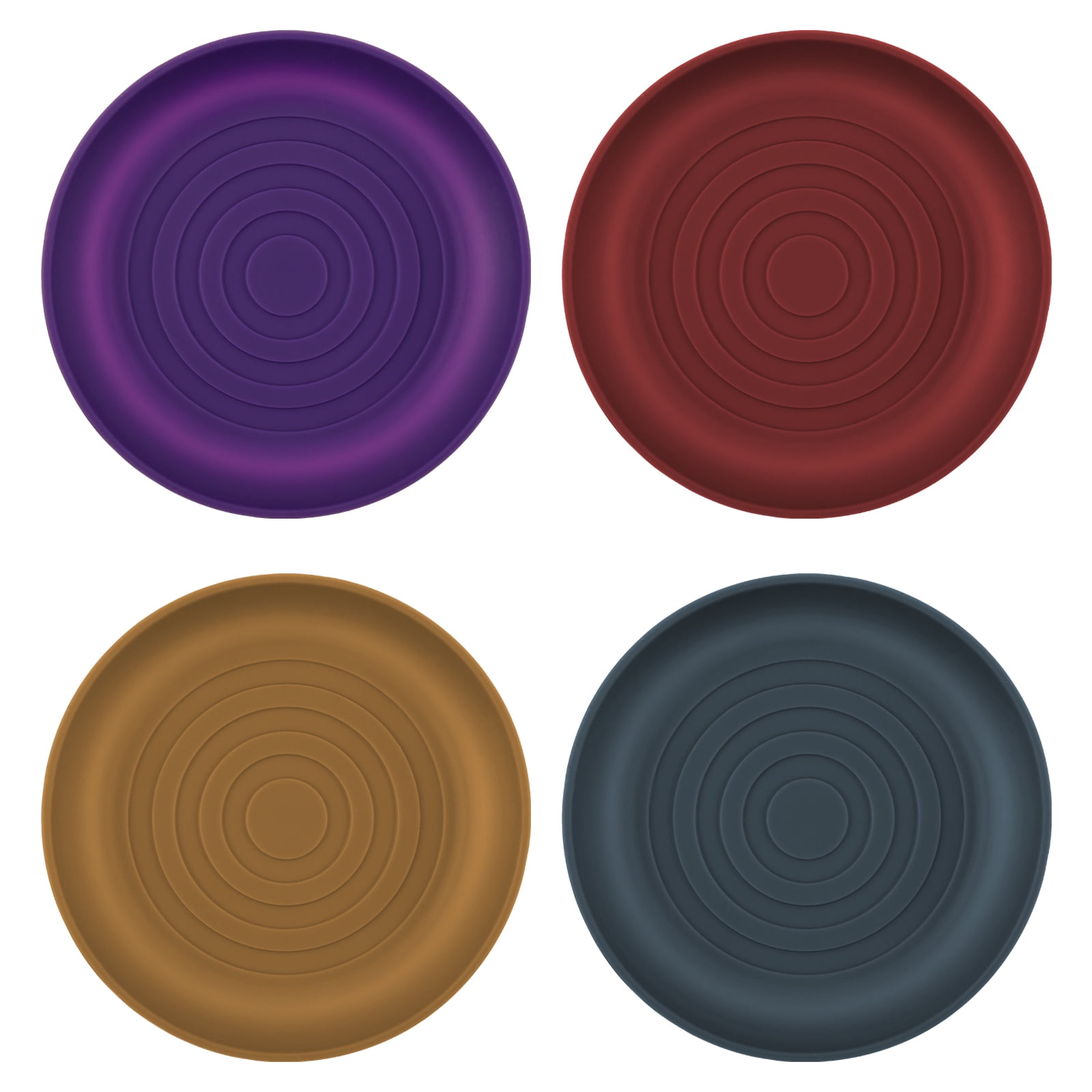 Austok 4 Pcs Silicone Wine Glass Covers 4 Colors Drinking Glass Covers Environmental Friendly ...