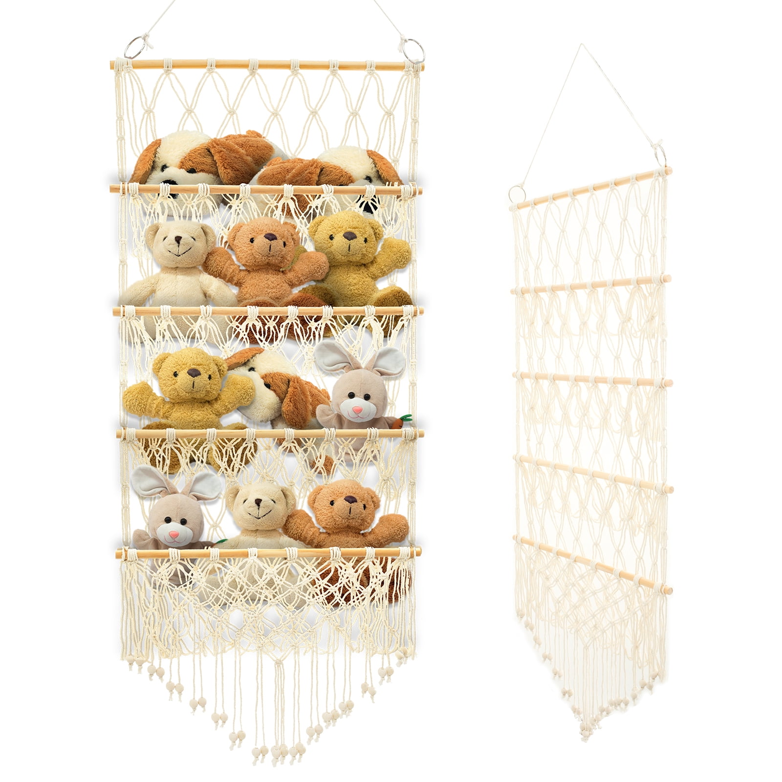 Austok 4-layer Versatile Plush Toy Holder Large-Capacity Vertical Toy ...