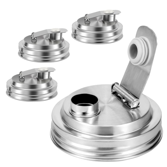 Austok 4Pcs Glass Jar Flip Cap for Brewing Fruit Fermenting Drinks Wide ...