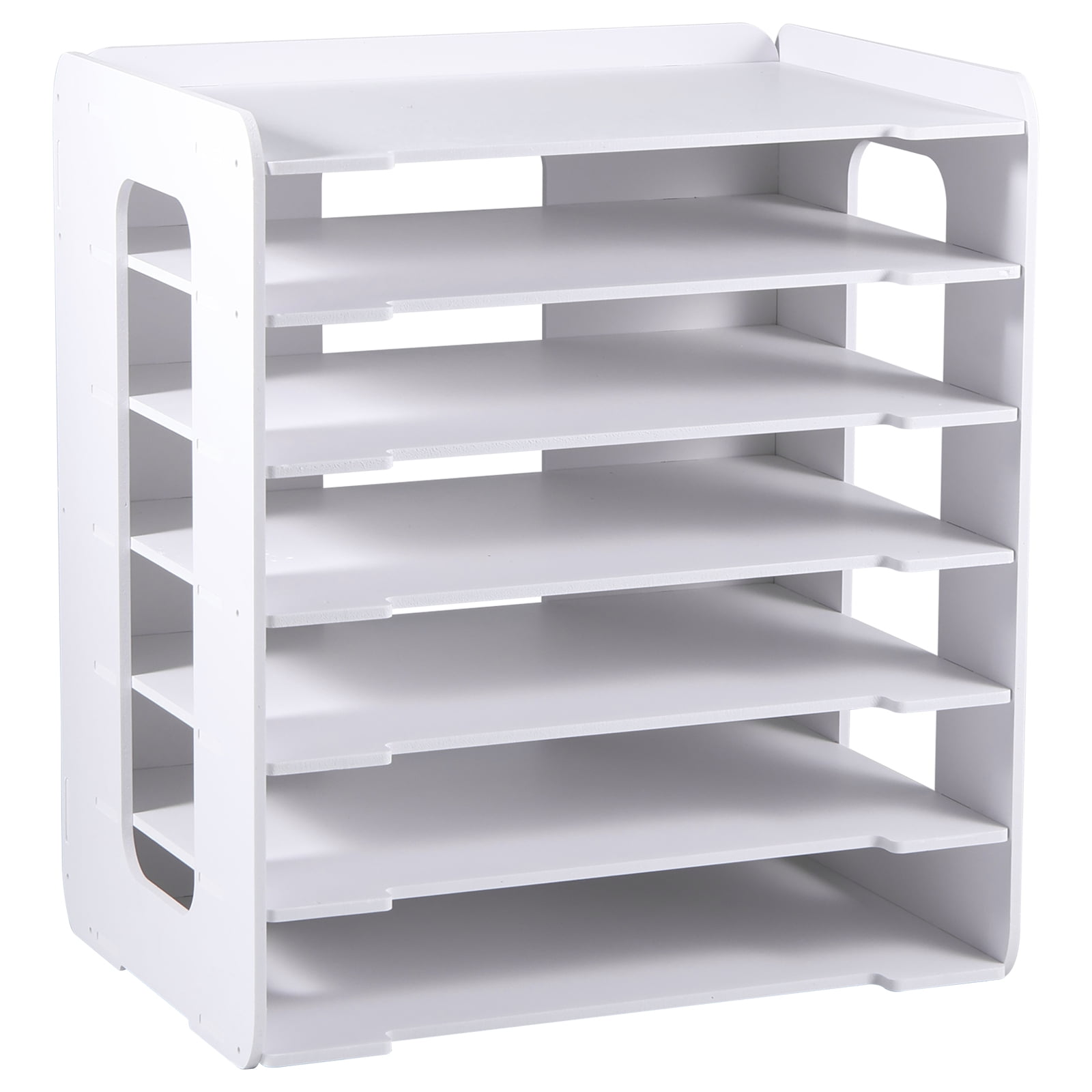 Austok 7-Tier Paper Organizer PVC Paper Storage Holder Multi Tier File ...