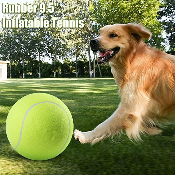 Austok 9.5 inch Pet Tennis Ball,Rubber pet tennis ball,Giant Dog Tennis ...