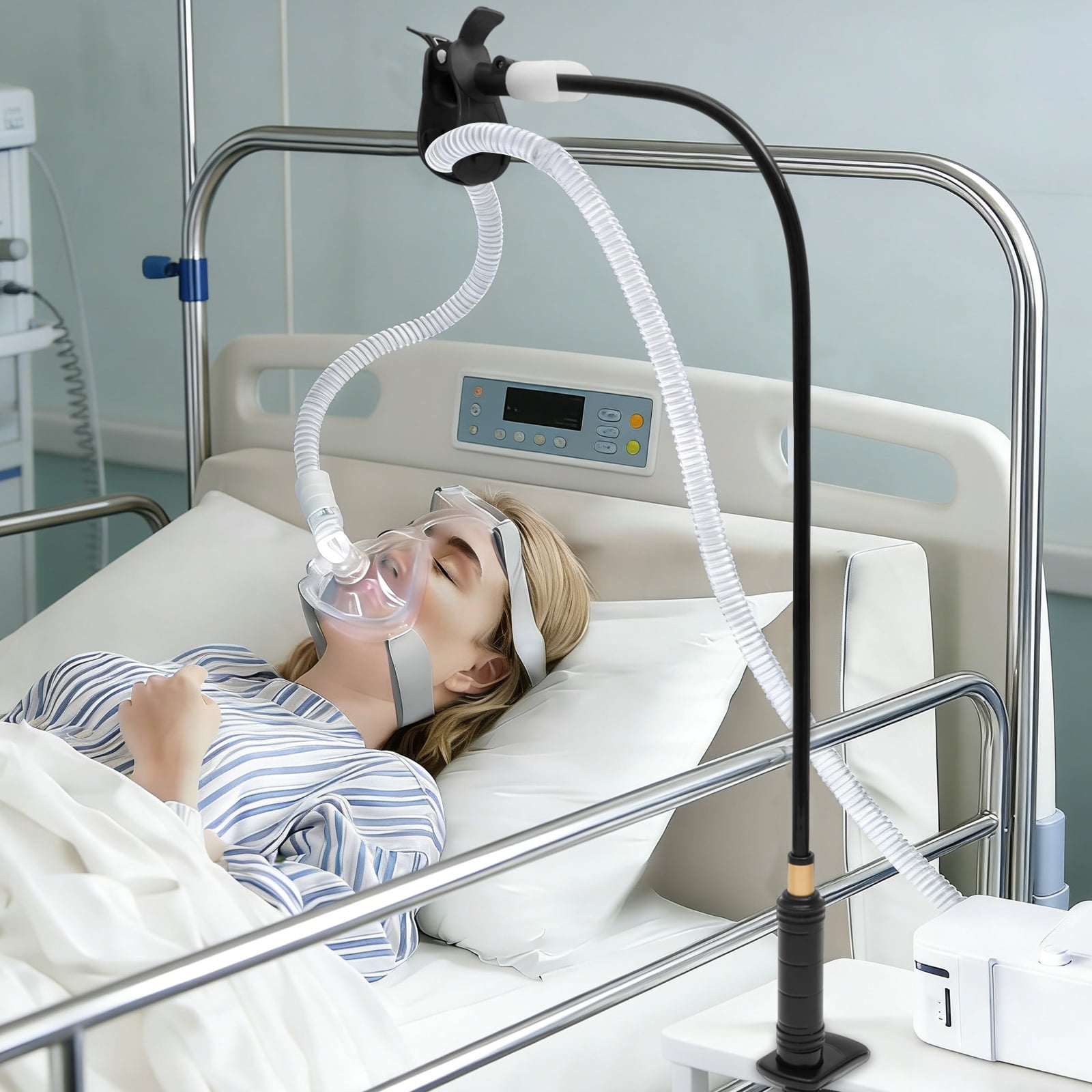 Austok CPAP Hose Holder for Bed with Adjustable Angle Portable Knot ...