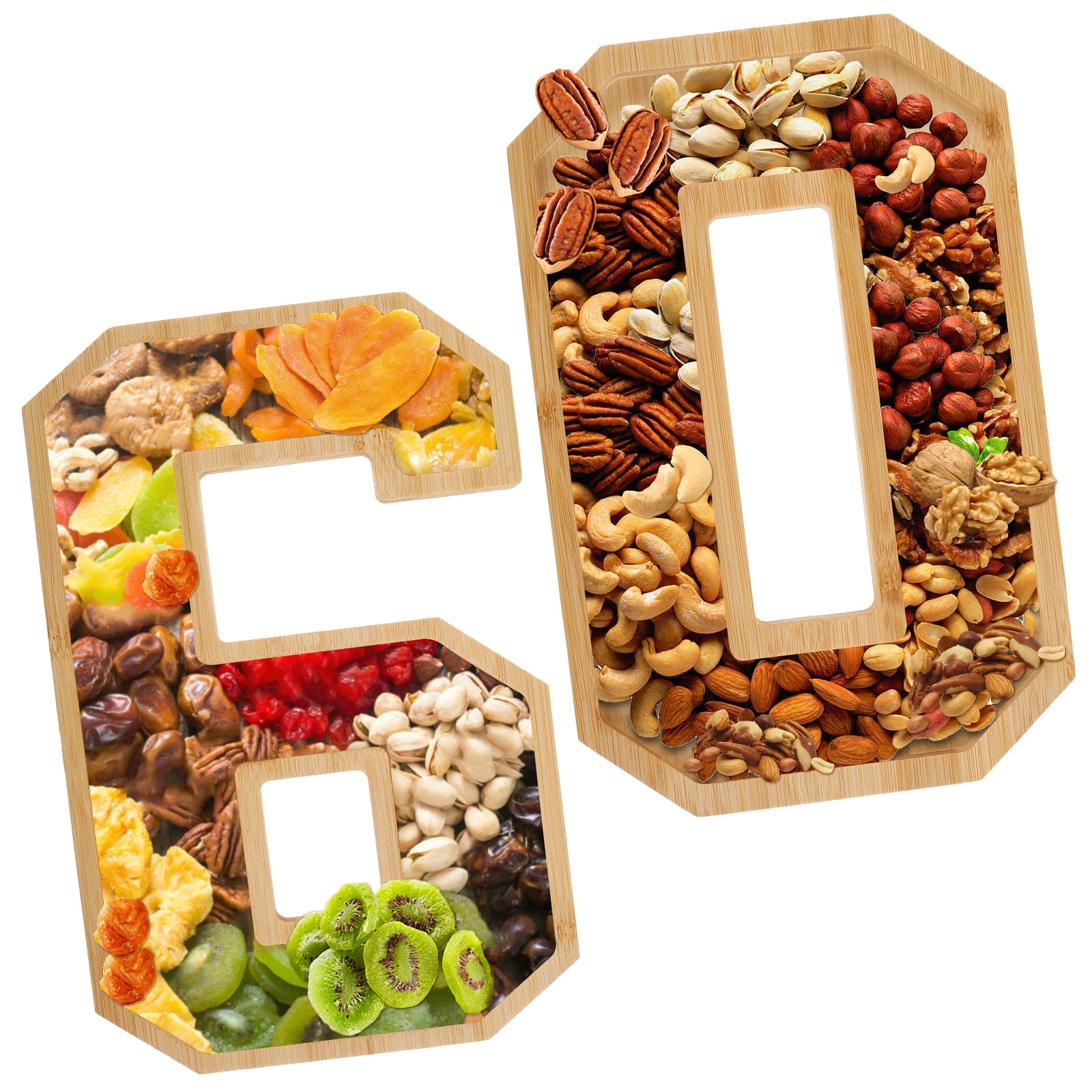 Austok Charcuterie Number Board Wood Cardboard Number Tray Fillable ...