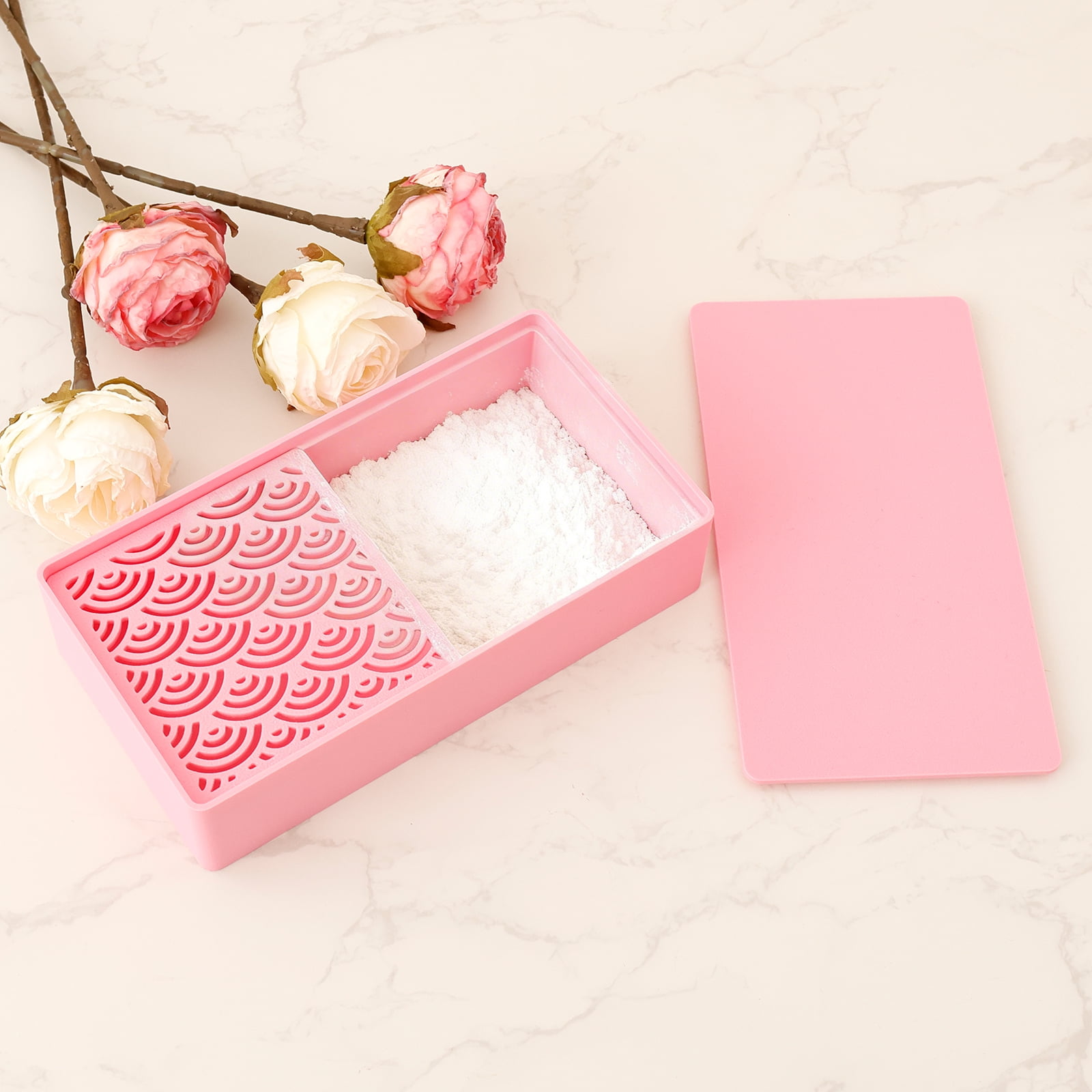 Austok Cornstarch Tapper Box for Polymer Clay with Cover Leak Proof ...