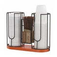 Austok Cup and Lid Organizer with Straw Holder 3-Compartment Coffee Cup ...