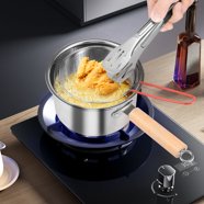 CUTICATE Deep Fryer Pot with Handle 3L Kitchen Multipurpose Tempura ...