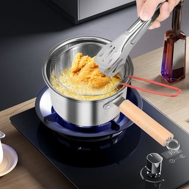 Deep Fryer Pot Stainless Steel Deep Fryer with Basket and Handle ...