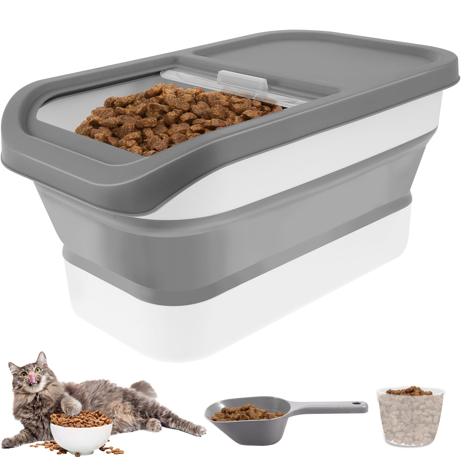 Austok Dog Food Storage Containers Collapsible Pet Food Storage ...