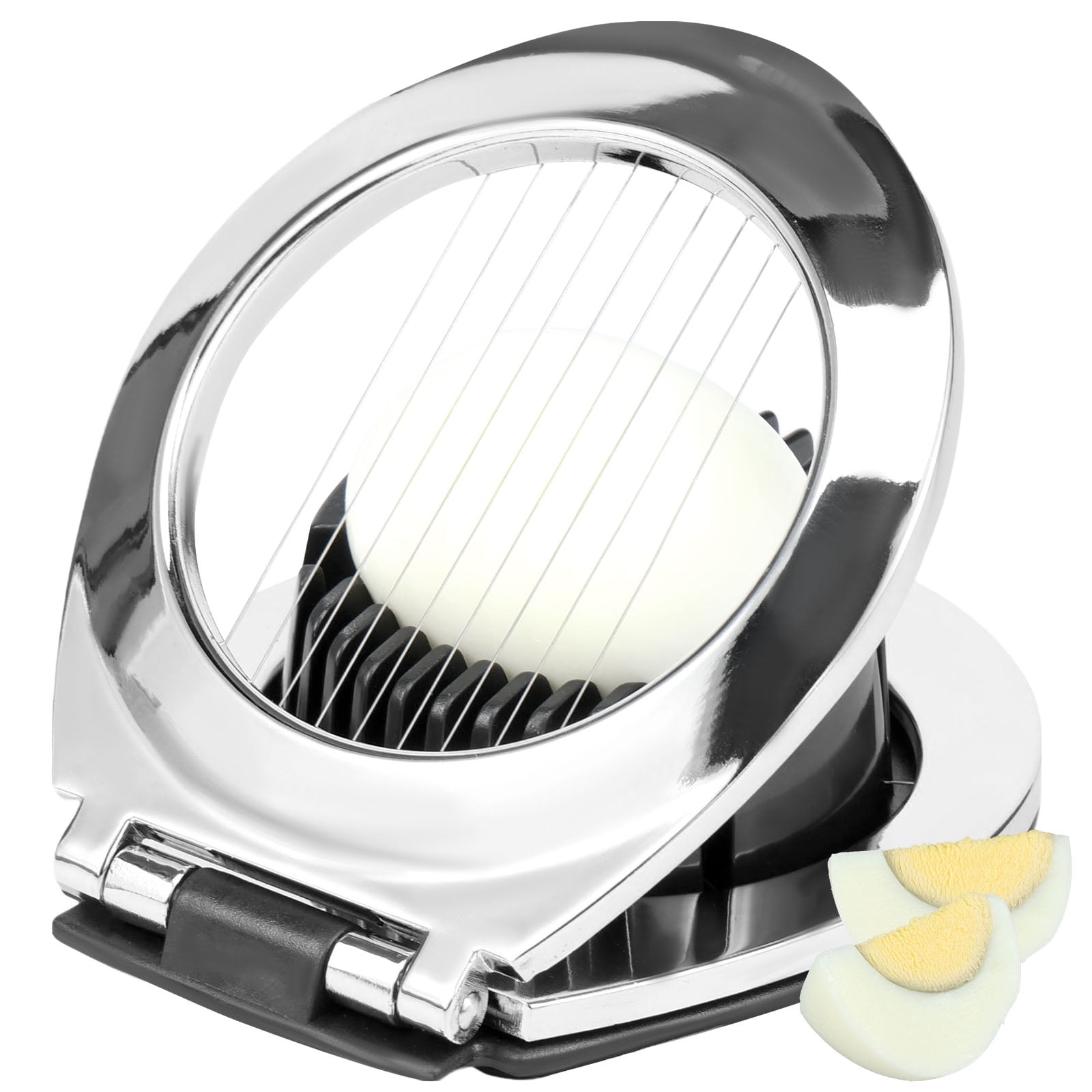 Evjurcn Egg Slicer Stainless Steel Egg Cutter for Hard Boiled Eggs ...