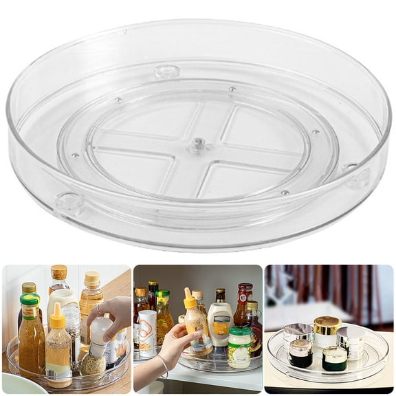 Home Intuition Round Plastic Lazy Susan Turntable Food Storage ...