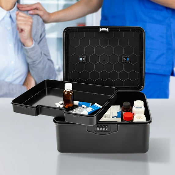 Austok Lockable Medicine Box Medication Lockable Container for ...