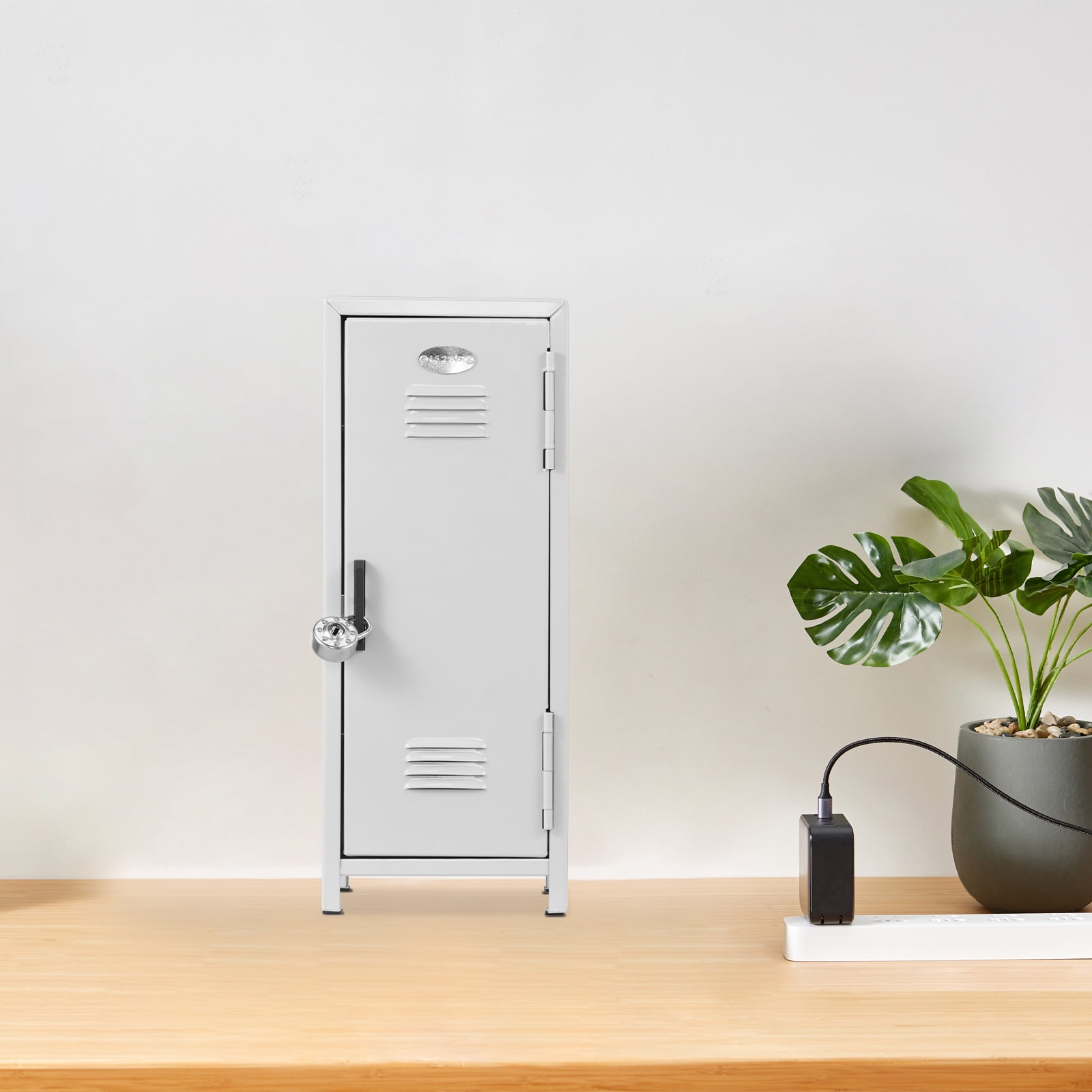 Austok Mini Locker with Lock and Key Rustproof Metal Small Locker ...