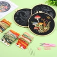 Austok Mushroom Embroidery Kit 3 Cloth and Hoop Embroidery Kit with ...