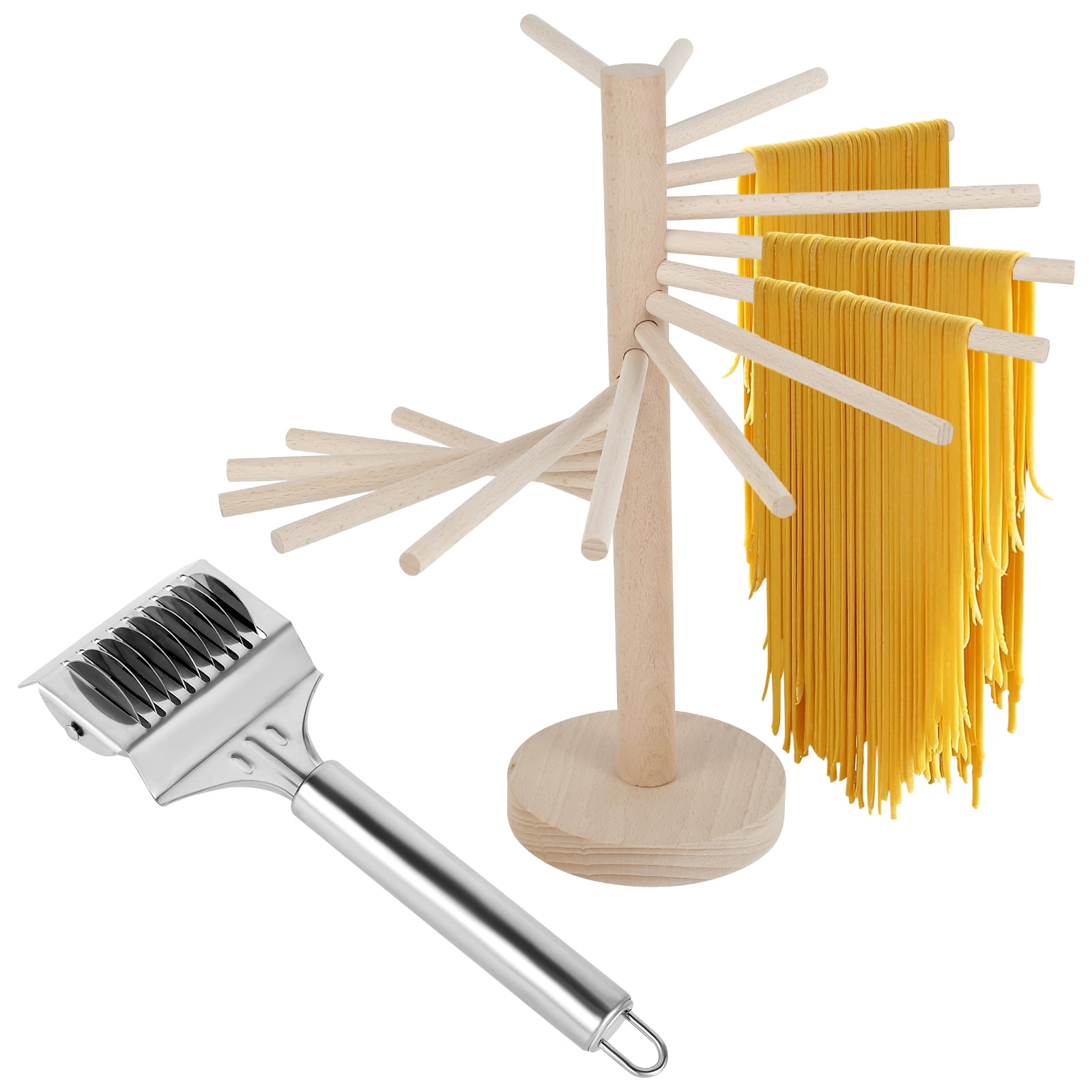 Austok Pasta Drying Rack Large Dryer Rack Multipurpose Wood Spaghetti ...