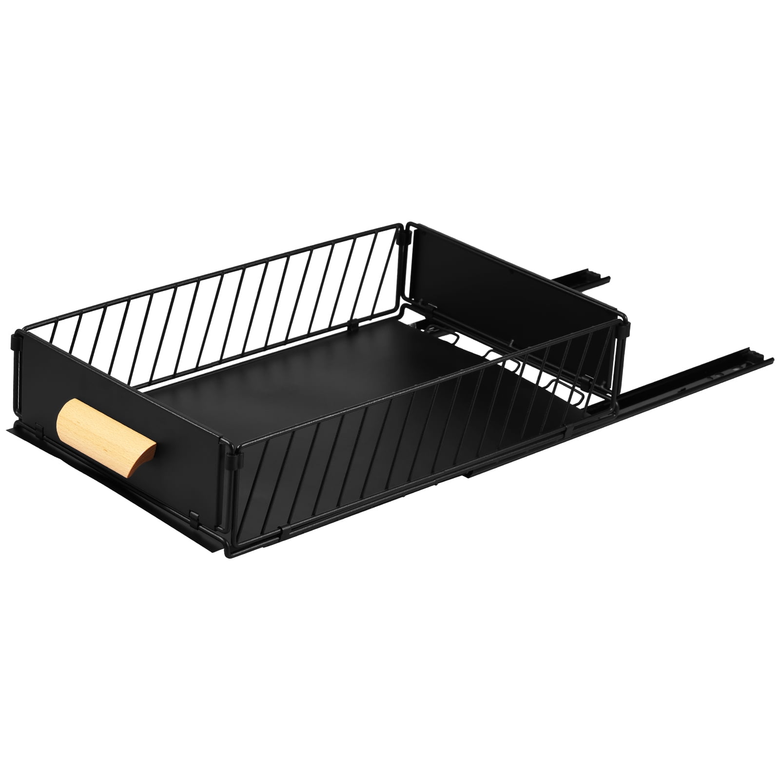 Austok Pull Out Cabinet Organizer Foldable Metal Slide Out Drawer ...