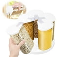 Austok Rice Dispenser Rotating Cereal Dispenser Countertop for Pantry ...