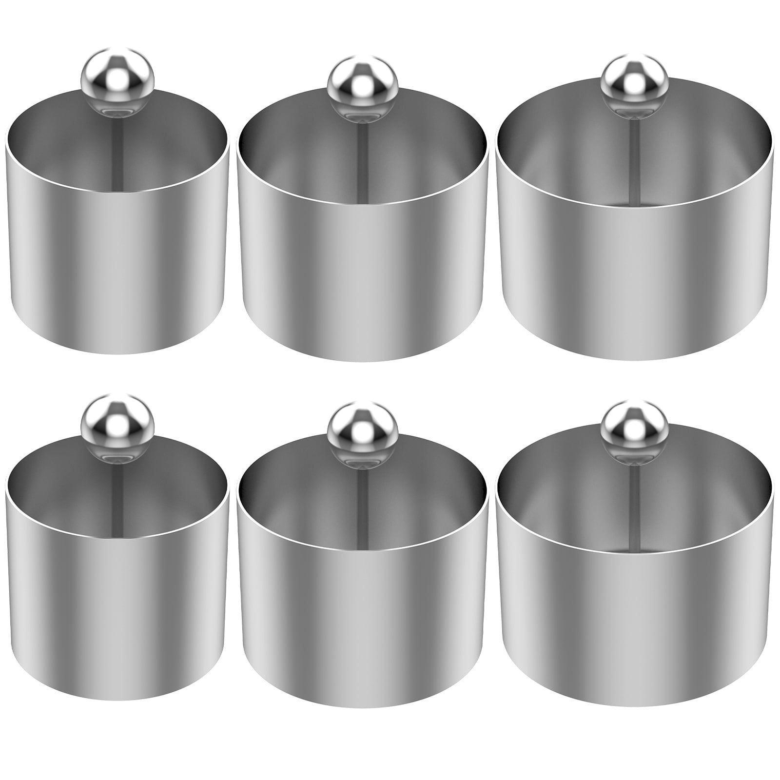 Austok Round Food Molding Set Stainless Steel Cake Ring Pusher Set Food ...