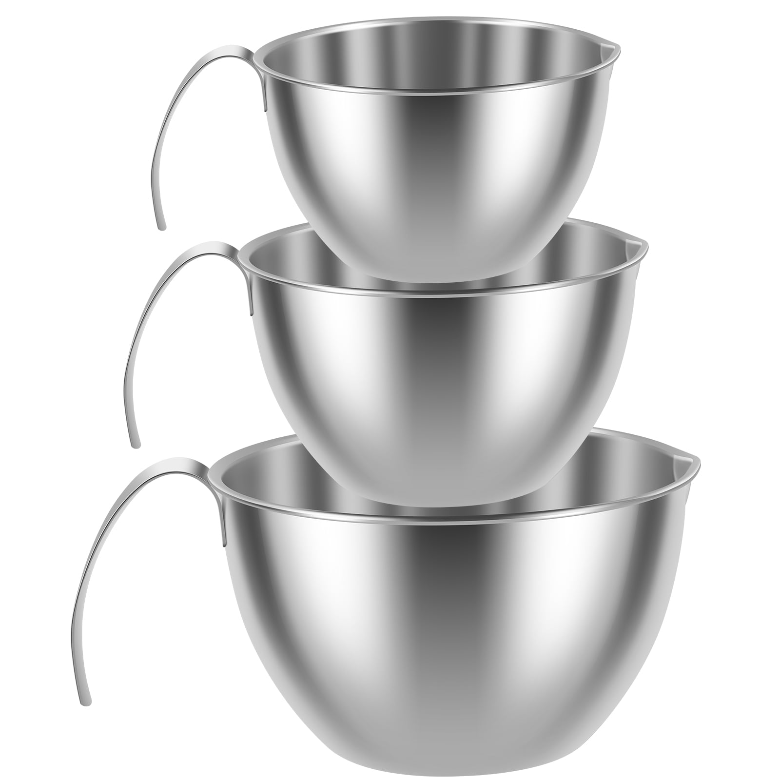 Austok Stainless Steel Mixing Bowl 3 Sizes Nesting Bowl with Scale ...